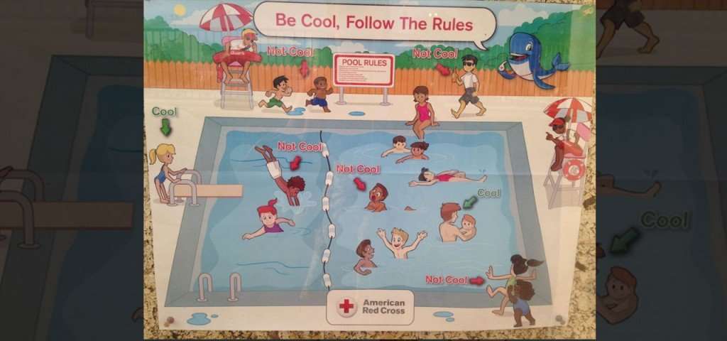 Black Kids Swim and the Red Cross Poster
